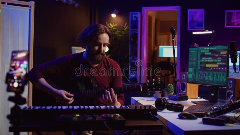 Artist Teaching Guitar Lessons Online with Tutorials on Social Media ...