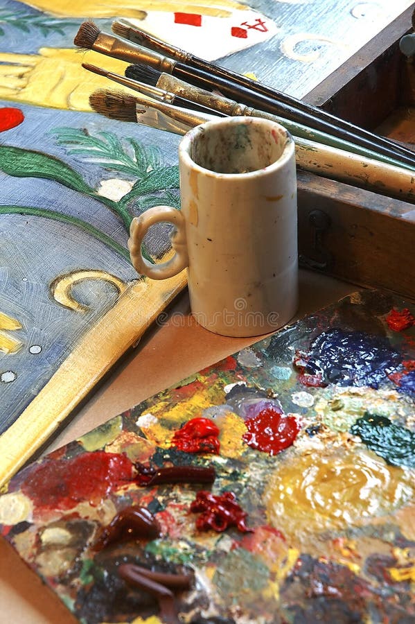 Artist tools stock image. Image of paintbrushes, studio - 1770427