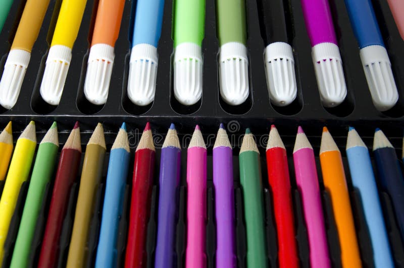 Artist Tools - Colored Pencils Stock Image - Image of blue, artist ...