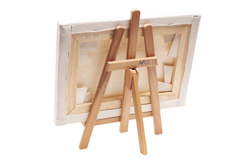 Artist Wooden Easel with a Wooden Blank Frame Isolated on White Stock ... Artist Wooden Easel with a Wooden Blank Frame Isolated on White Stock ...