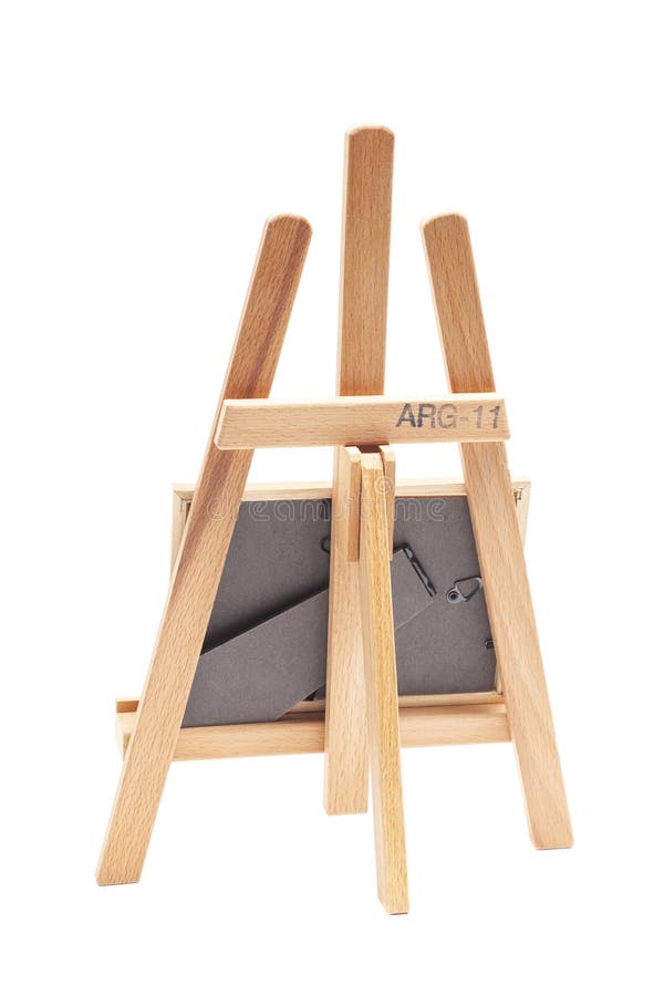 Artist Wooden Easel with a Wooden Blank Frame Isolated on White Stock ... Artist Wooden Easel with a Wooden Blank Frame Isolated on White Stock ...