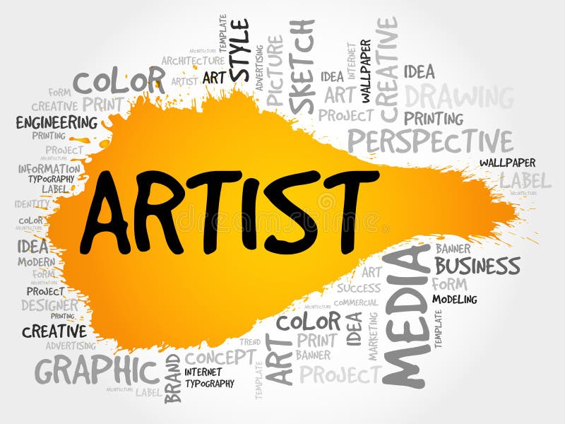 ARTIST word cloud stock illustration. Illustration of concept - 205282329
