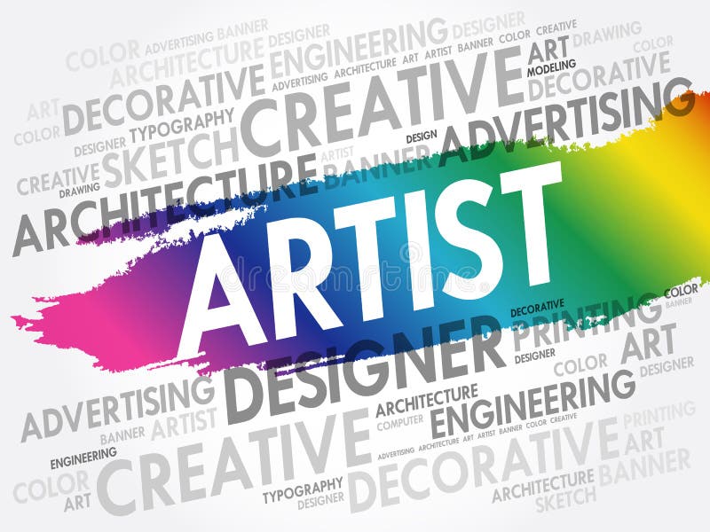 ARTIST word cloud stock illustration. Illustration of webdesign - 200167742