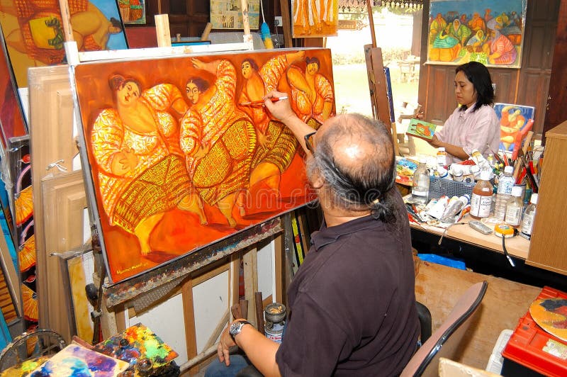 Artist at Work editorial photography. Image of arts, jalan - 25344492