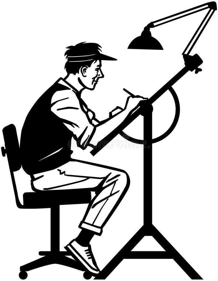 Artist at Work stock vector. Illustration of scalable - 42099147