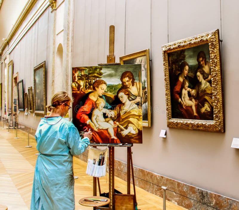 Artist at Work editorial photo. Image of master, woman - 45726366