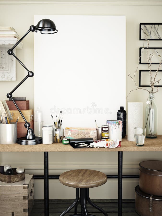 Artist at Work on the Moor. Stock Photo - Image of artist, promenading ...