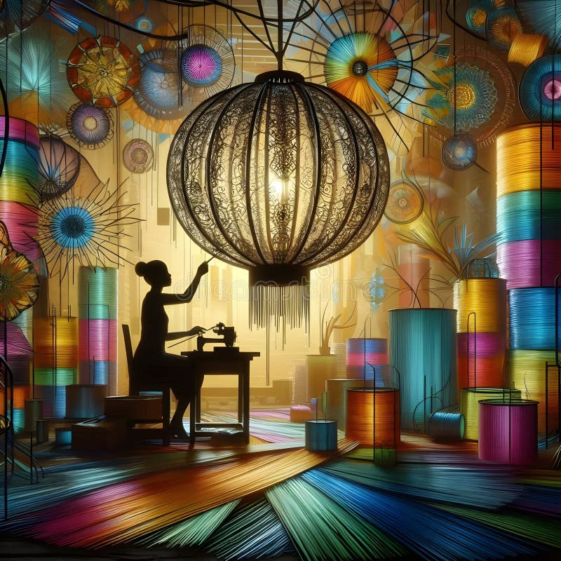 An Artist Working To Create a Huge Beautiful Lantern for Mid Autumn ...