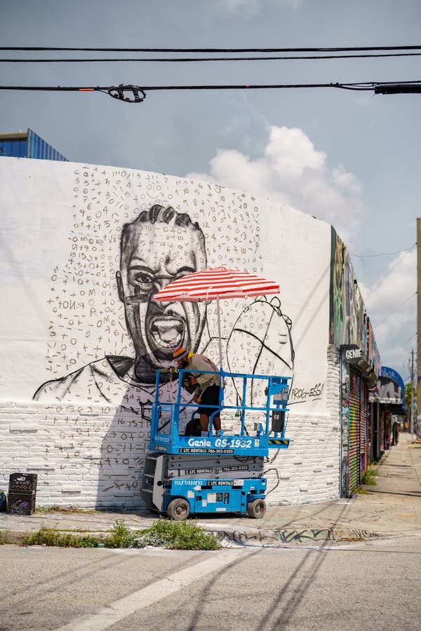 Artist Working Work in Progress Miami Wynwood Editorial Stock Photo ...