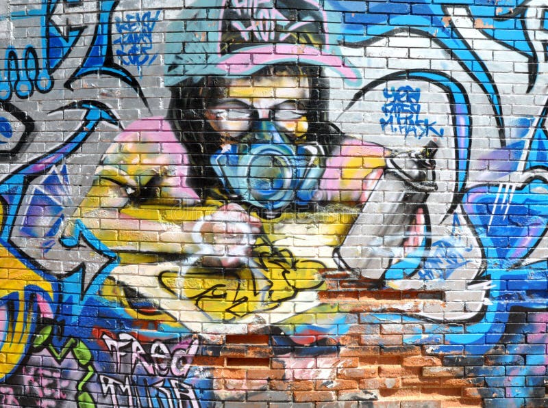 Artista de la pintada fotografía editorial. Imagen de pintada - 18773392