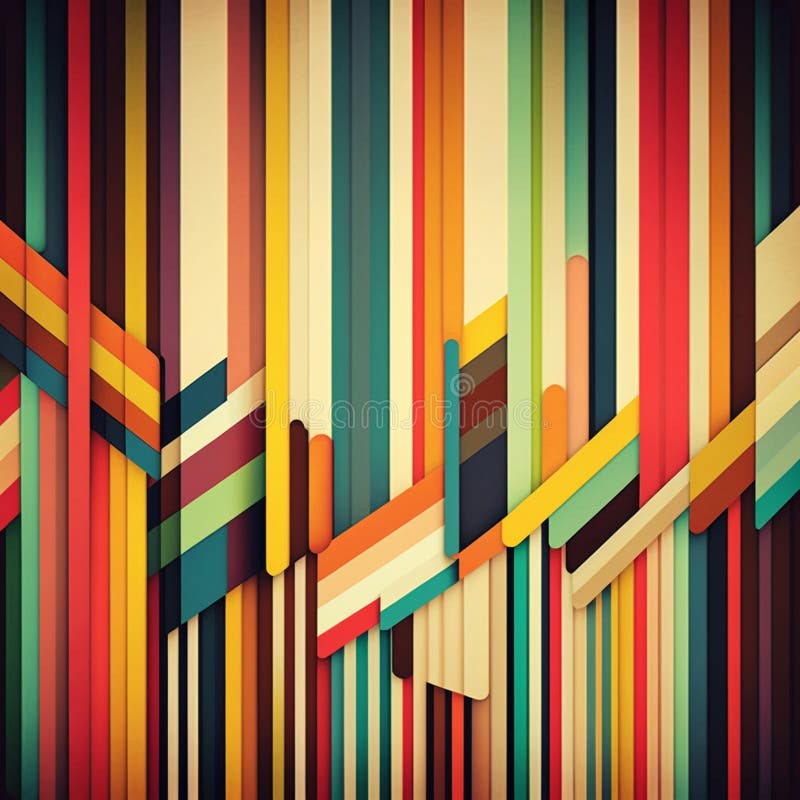 Artistic Abstract Artwork Bright Stripe Pattern Design with Stripes and ...