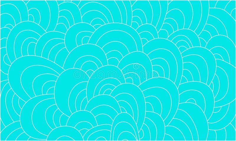 Artistic Abstract Blue Hand-drawn Waves Background Stock Vector ...