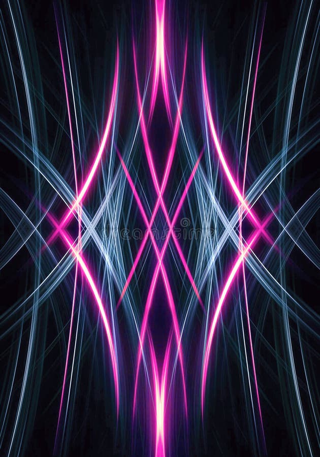 Artistic Abstract 3d Computer Generated Glowing Electrical Effect ...