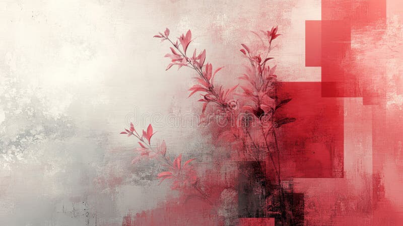 Artistic Abstract Design Featuring Muted Red Tones Stock Illustration ...