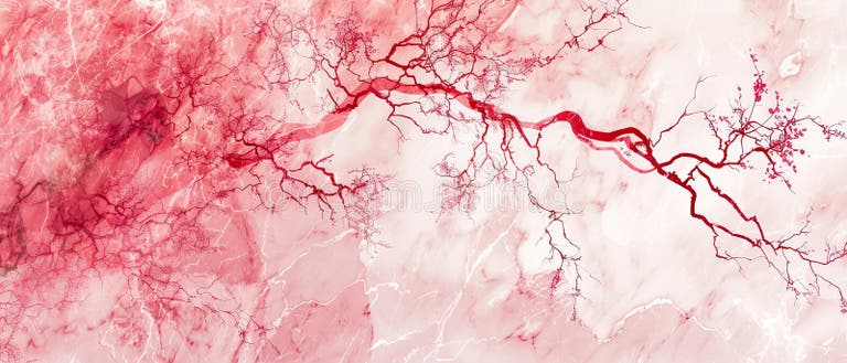 Abstract Rose Quartz Tree Branches on Marble Background Stock ...