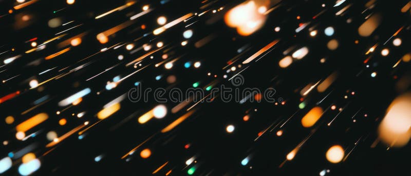 Artistic Abstract Light Patterns on a Black Background Creating a Retro ...