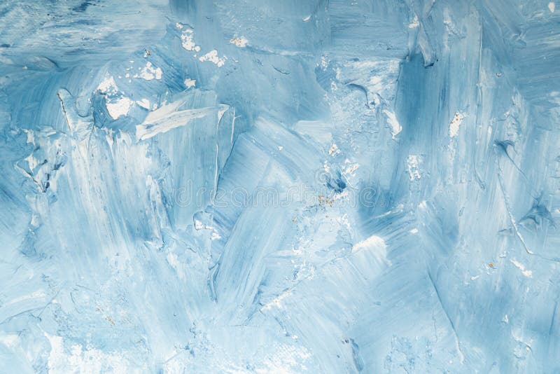 Artistic Abstract Oil White and Blue Painted Background. Texture ...