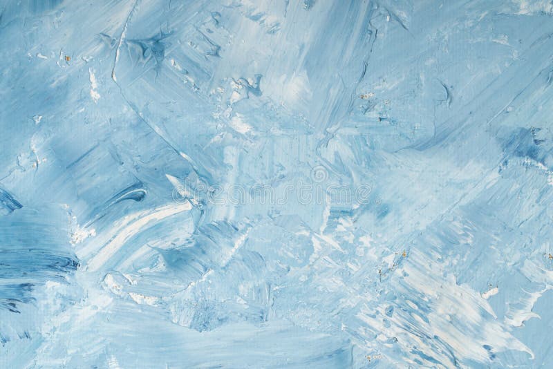 Artistic Abstract Oil White and Blue Painted Background. Texture ...