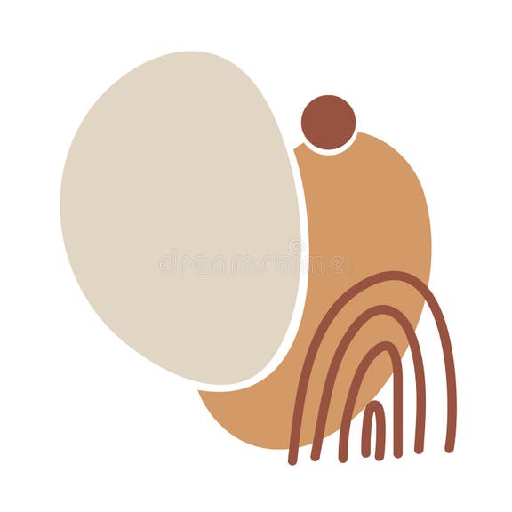 Boho Aesthetic Abstract Organic Shape Stock Vector - Illustration of ...