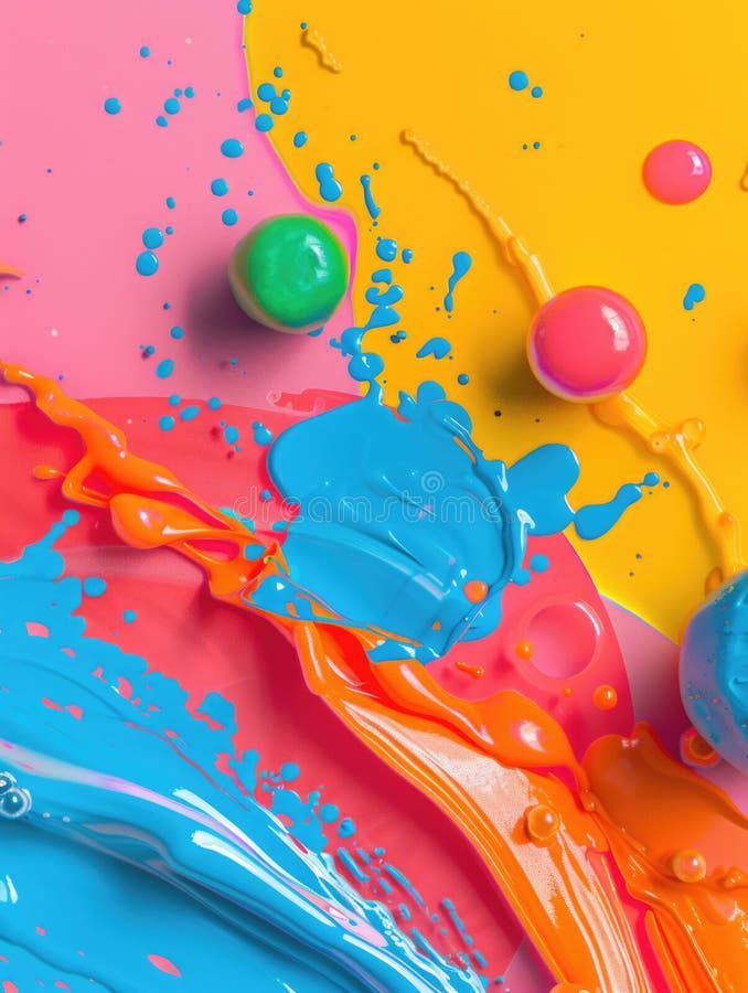 Artistic Abstract Paint Splatter Texture Stock Illustration ...