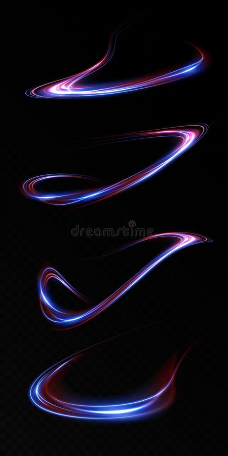 An Artistic Abstract Representation Featuring Beautiful Light Trails in ...