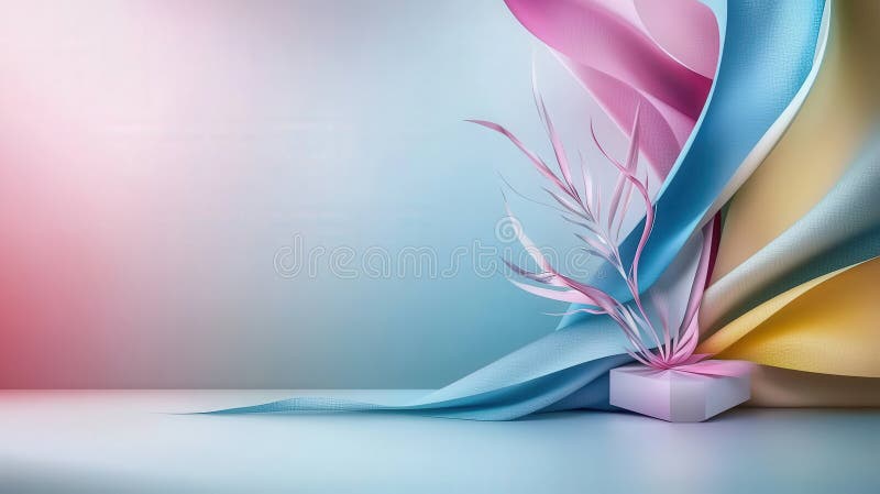Artistic Abstract Shapes Modern Studio Digital Wallpaper Minimalist ...