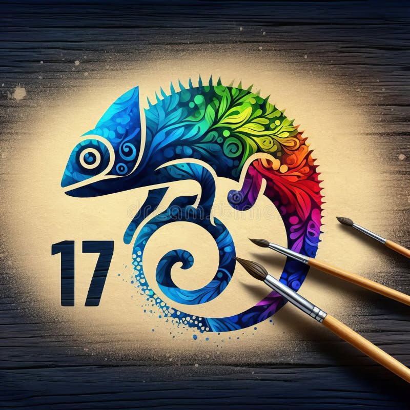 Artistic Alchemy a Logo for an Art Gallery with Paintbru Stock Image ...