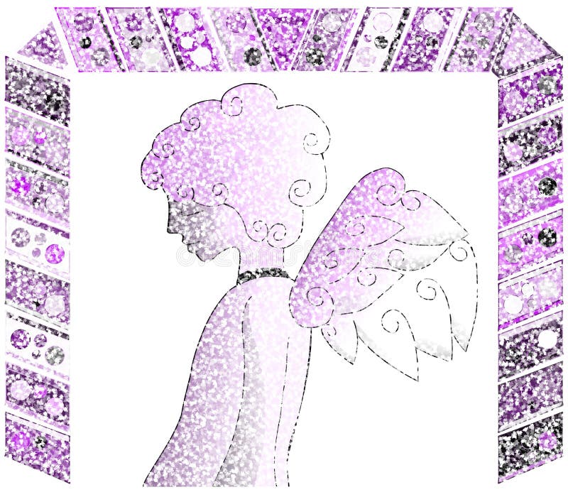 Artistic Angel in Frame Isolated Stock Photo - Illustration of design ...