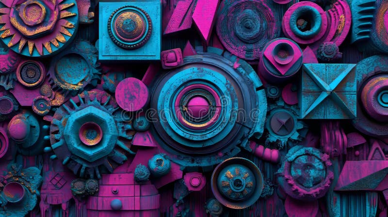 An Artistic Arrangement is Created by Haphazardly Stacking Modern ...