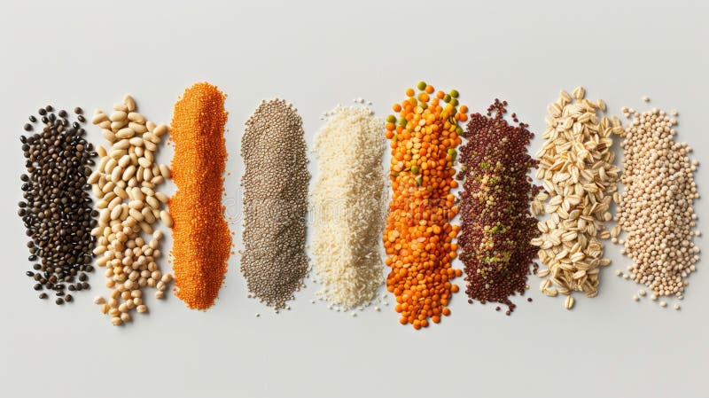 Artistic Arrangement of Diverse Legumes and Grains As Nutritious Plant ...