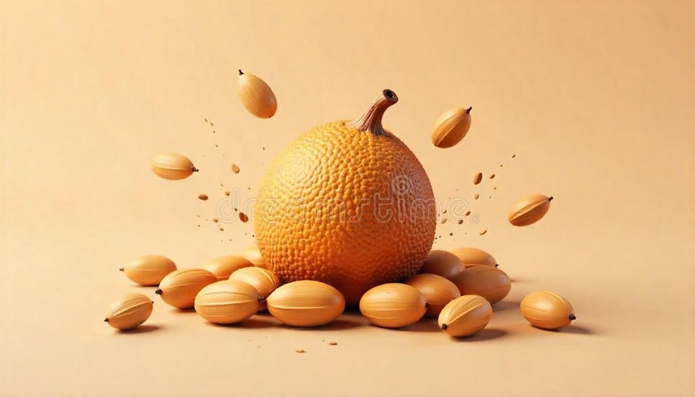 Artistic Arrangement of Stylized Fruit on a Warm Background Stock ...