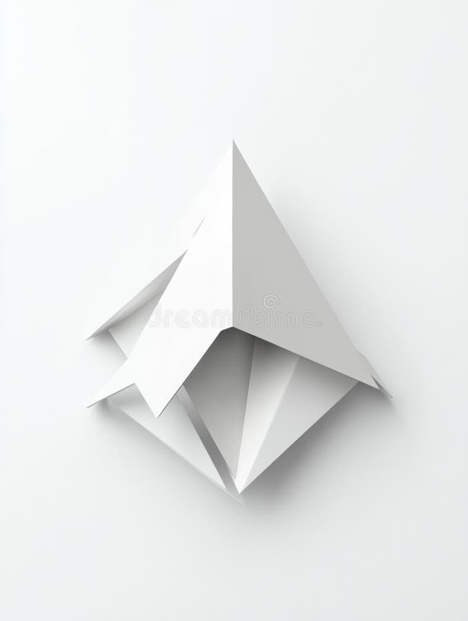 Unique Geometric Paper Art Piece Displayed Against a Plain White ...