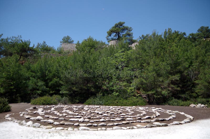 Circles of Stones stock photo. Image of area, greece - 125500712