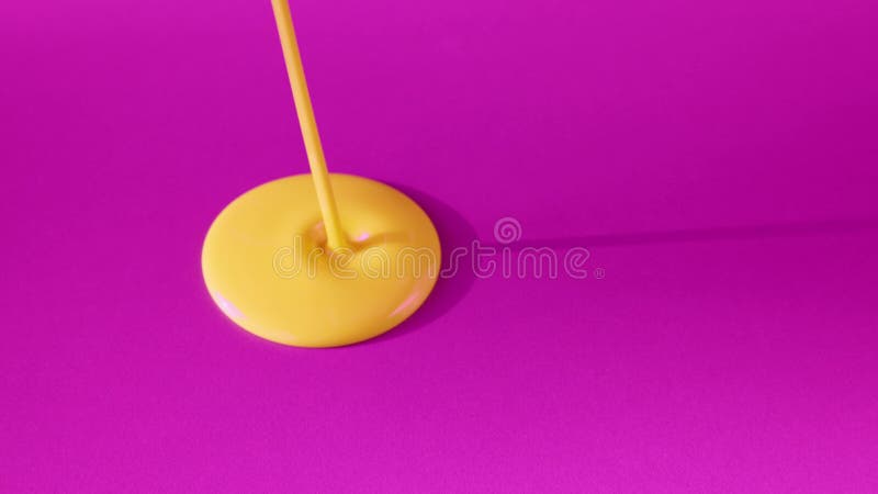 An Artistic Array of Brightly Colored Liquid Paint Dripping in Smooth ...