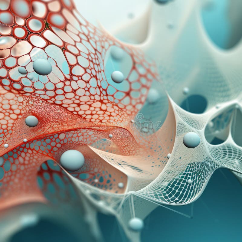 Artistic it Background with Cell Formations and Contrasting Colors ...