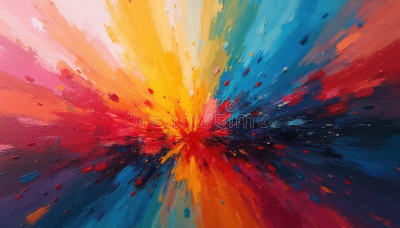 Artistic Background of Many-colored Abstract Painting Blending on ...
