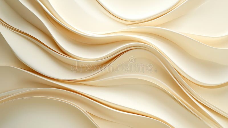 An Artistic Background with Soft Pastel Tones, Showcasing Wavy Cream ...