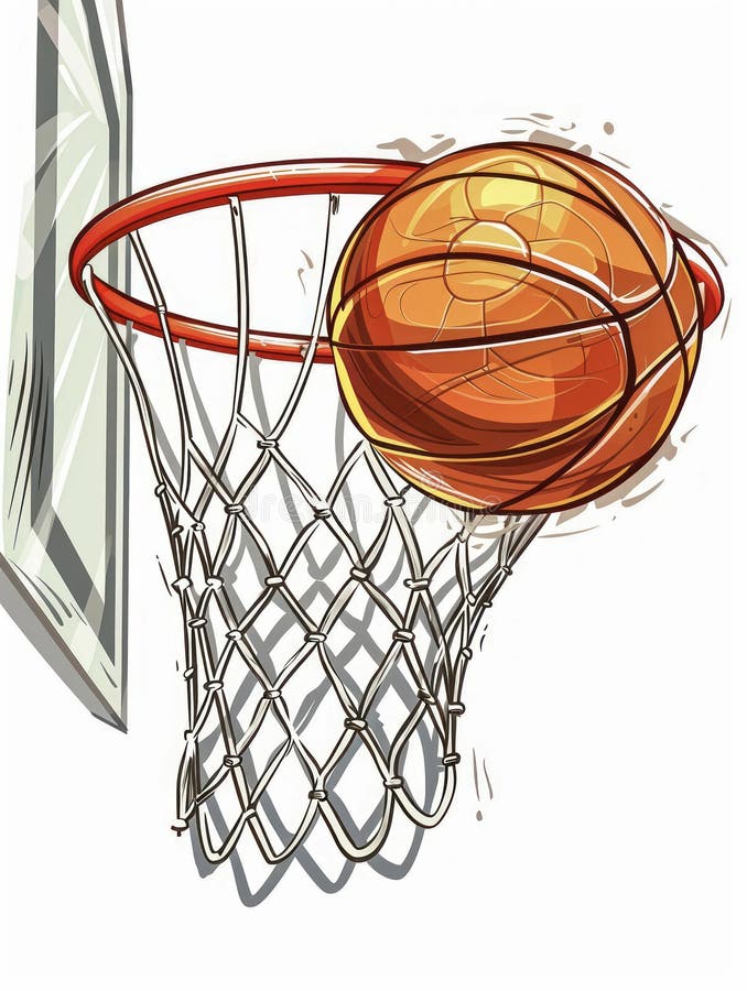 Artistic Basketball Hoop with Splatter Effects Stock Photo - Image of ...