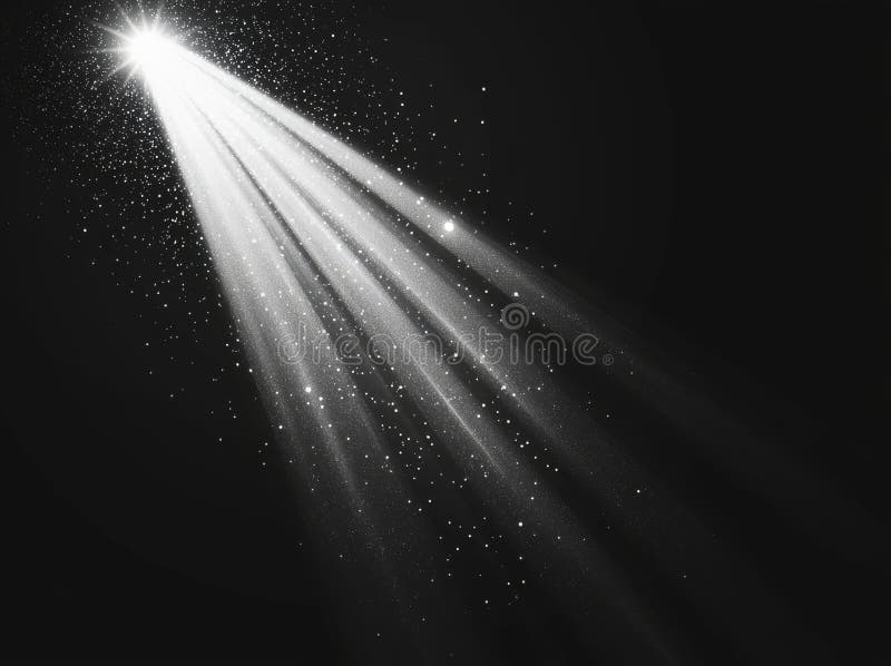 Artistic Beams of Light Glowing on a Dark Backdrop. Stock Illustration ...
