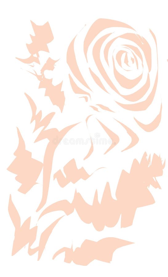 Vector Floral Illustration - Abstract Rose Stock Illustration ...