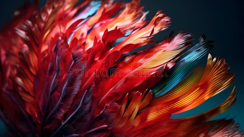 Artistic Beautiful Handmade Red Feather As an Accessory in Fashion ...