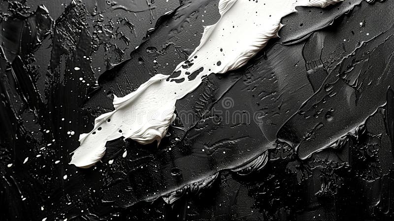 Artistic Black and White Abstract Texture Created with Sweeping Strokes ...