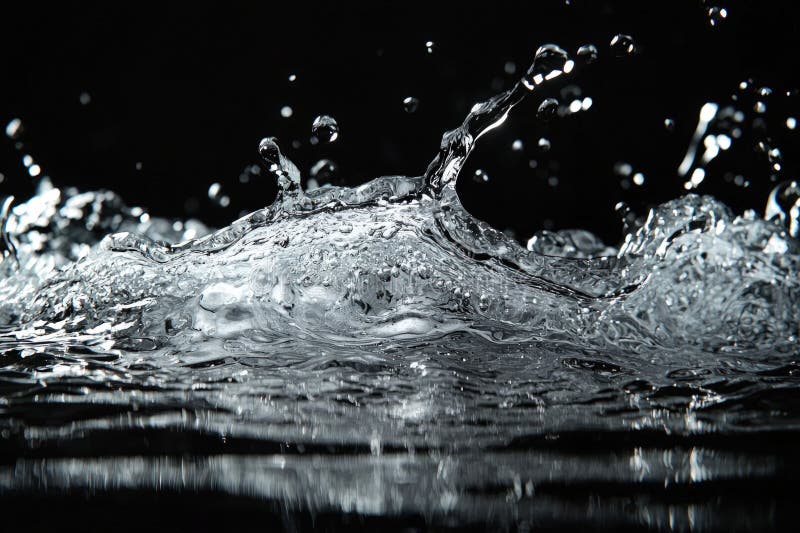 An Artistic Black and White Representation of Water, Emphasizing ...