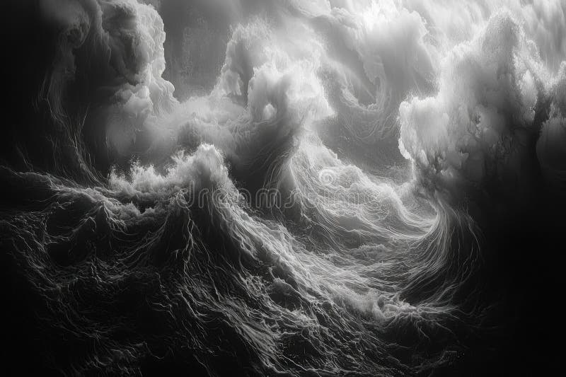 An Artistic Black and White Representation of Water, Emphasizing ...