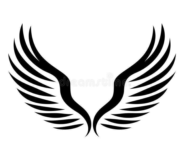 Artistic Black Wings Design Suitable for Various Creative Projects and ...