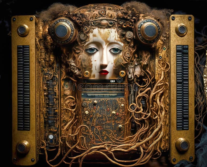 Klimtian Cyberspace: AI-Generated Face Integrated with Electronic ...