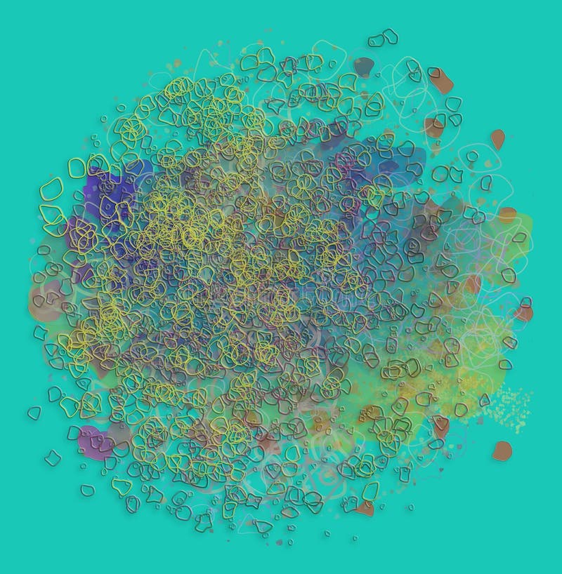 Artistic Blended Messy Shapes Background Pattern Abstract. Color, Style ...