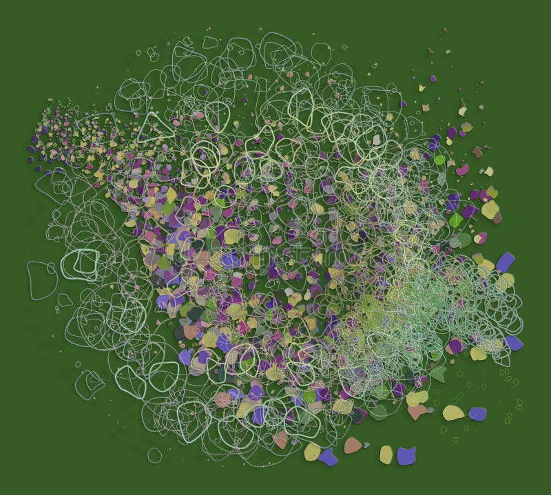 Artistic Blended Messy Shapes Background Pattern Abstract. Style ...