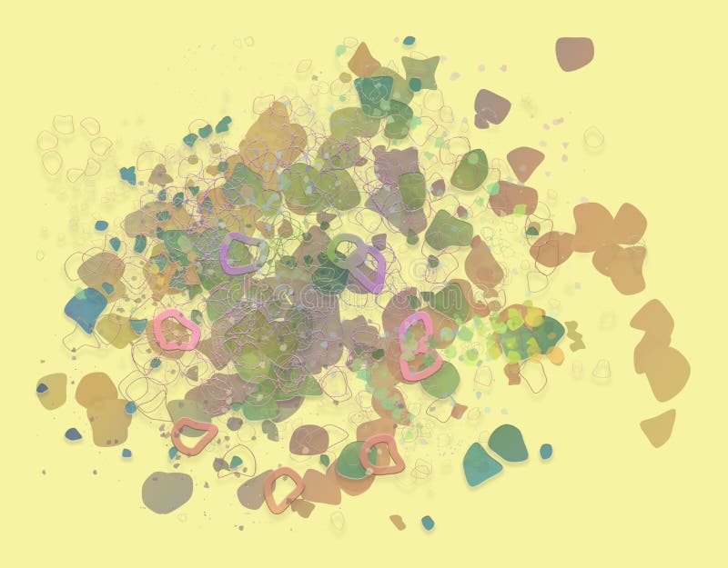 Artistic Blended Messy Shapes Background Pattern Abstract. Template ...