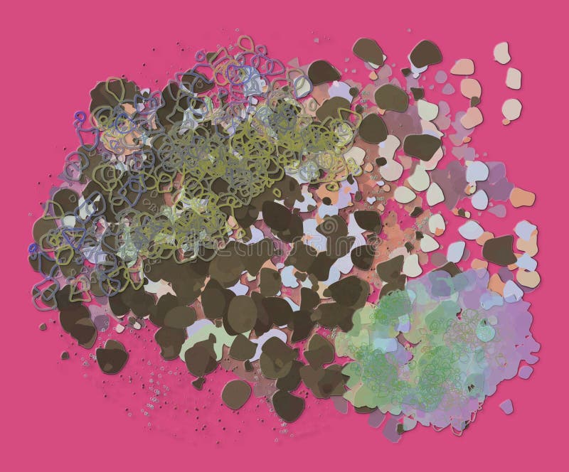 Artistic Blended Messy Shapes Background Pattern Abstract. Backdrop ...